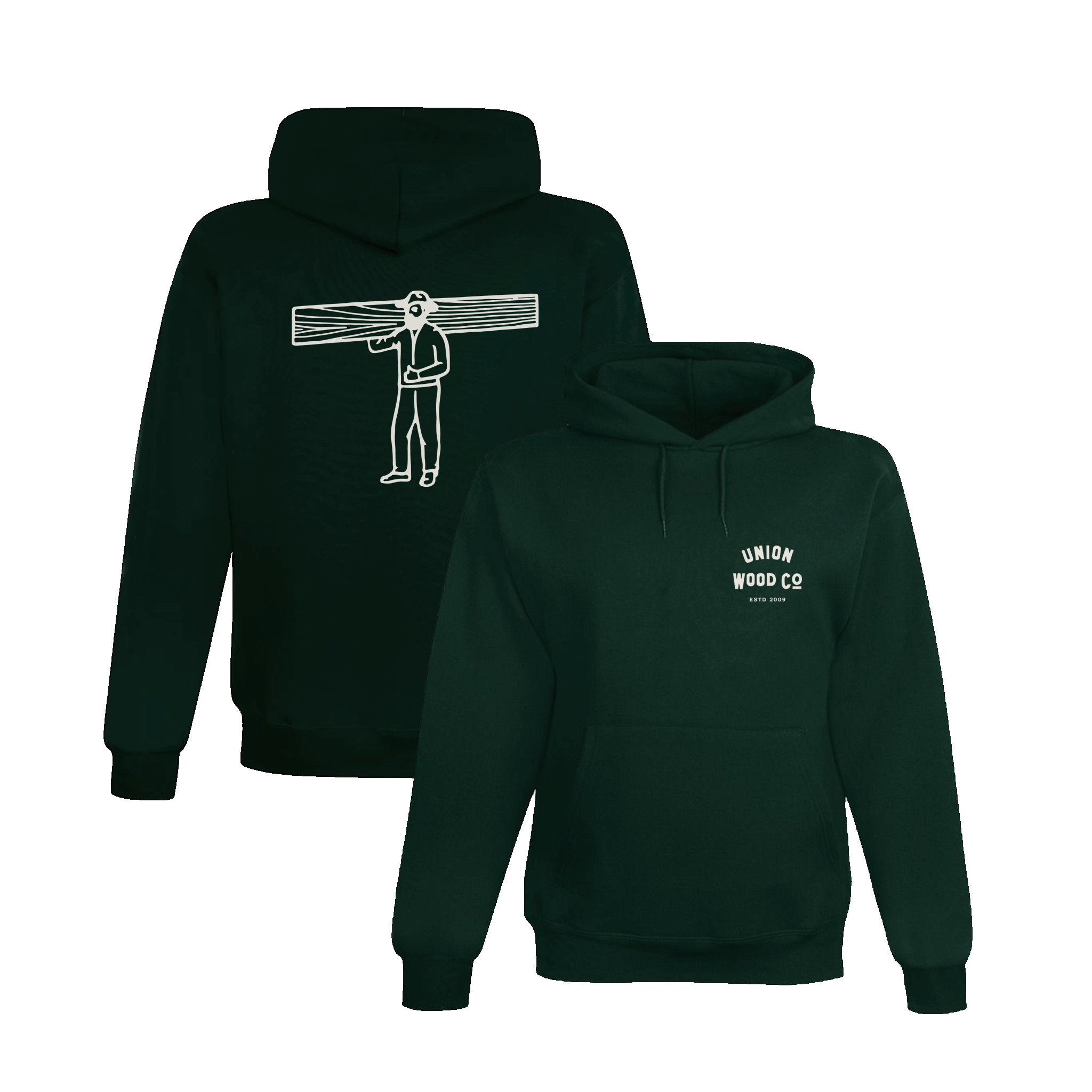 Woody's Hoodie | Dark Green Hooded Sweatshirt – Union Wood Co